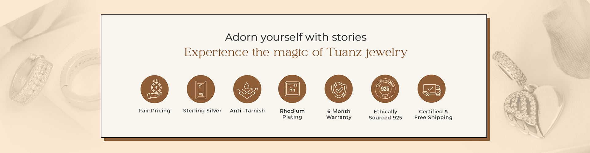 Buy Silver Jewellery Online – Earrings, Rings, Bracelets, etc | Tuanz