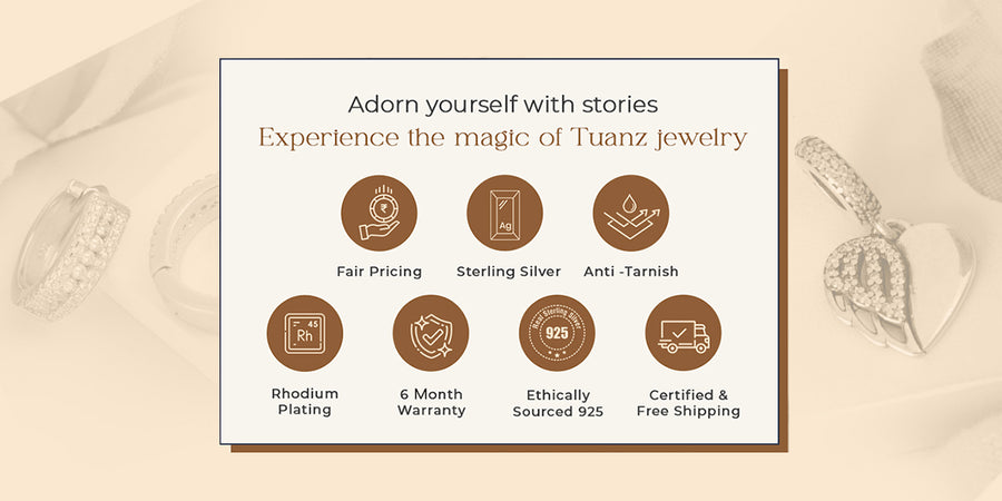 Buy Silver Jewellery Online – Earrings, Rings, Bracelets, etc | Tuanz